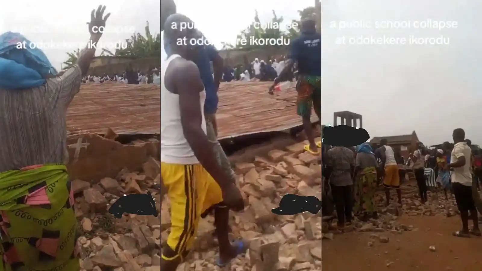 Panic as public school collapses in Lagos (Video) | Intel Region