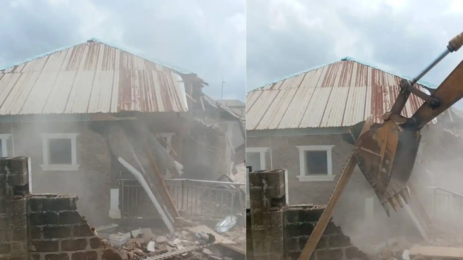 BREAKING: Oyo government demolishes building used as kidnappers ...