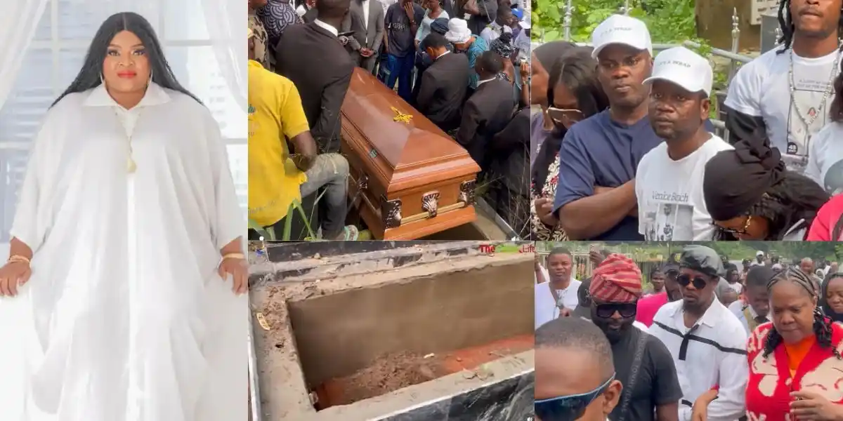 Tears flow as actress Allwell Ademola finally laid to rest at the age ...